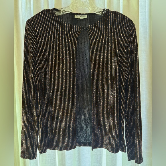Metaphor | Tops | Stunning Black And White Pure Gold Sparkle Inside ...